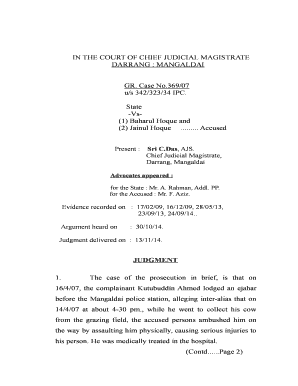 IN THE COURT OF CHIEF JUDICIAL MAGISTRATE - Fill and Sign Printable ...
