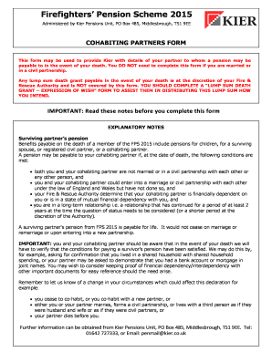 Fillable Online COHABITING PARTNERS FORM Fax Email Print - pdfFiller
