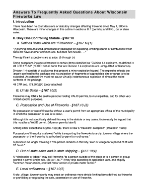 Fillable Online Answers To Frequently Asked Questions About Wisconsin ...