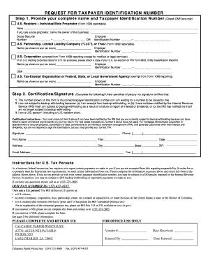 Fillable Online Provide your complete name and Taxpayer Identification ...