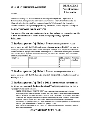 Fillable Online Parent Income Fax Email Print - pdfFiller