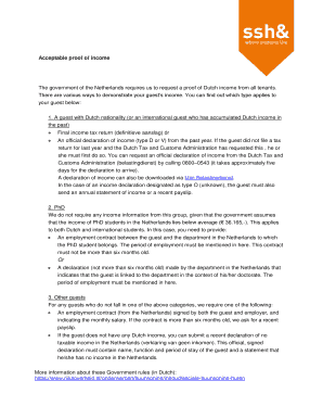 Fillable Online Acceptable proof of income Fax Email Print - pdfFiller