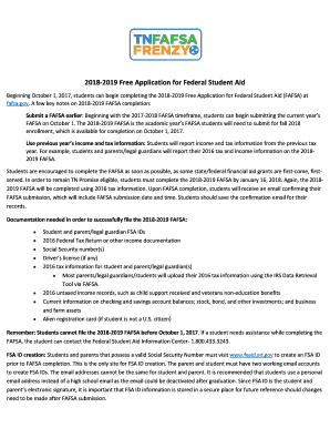 Fillable Online 2018-2019 Free Application for Federal Student Aid Fax ...