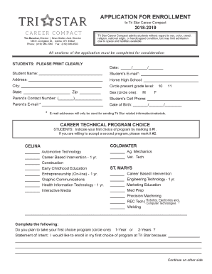 Fillable Online to Tri Star Career Compact Fax Email Print - pdfFiller