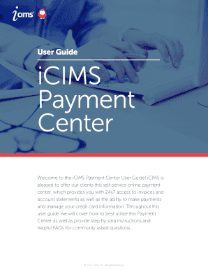 Fillable Online Welcome to the iCIMS Payment Center User Guide Fax ...