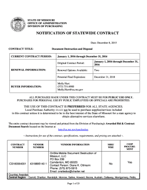 Fillable Online CURRENT CONTRACT PERIOD: Fax Email Print - pdfFiller