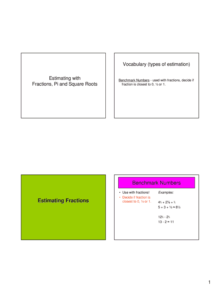 Fillable Online Vocabulary (types of estimation) Fax Email Print ...