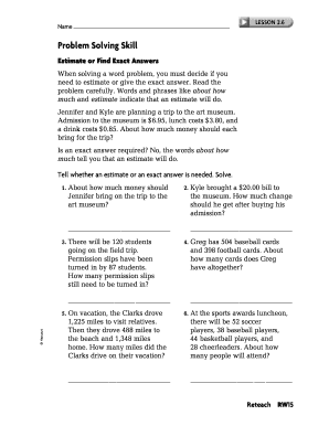 Fillable Online Problem Solving Skill Fax Email Print - pdfFiller