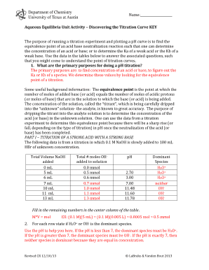 Fillable Online Aqueous Equilibria Unit Activity Discovering the ...