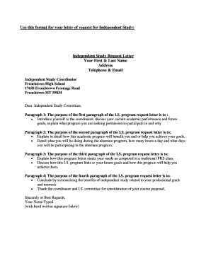 Fillable Online Use this format for your letter of request for ...