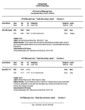 Fillable Online DCF Courses for Hillsborough County Fax Email Print ...