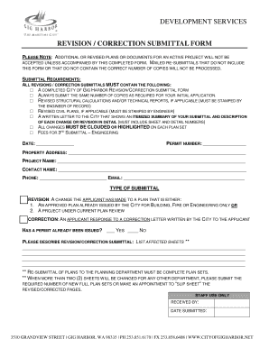 Fillable Online REVISION / CORRECTION SUBMITTAL FORM Fax Email Print ...