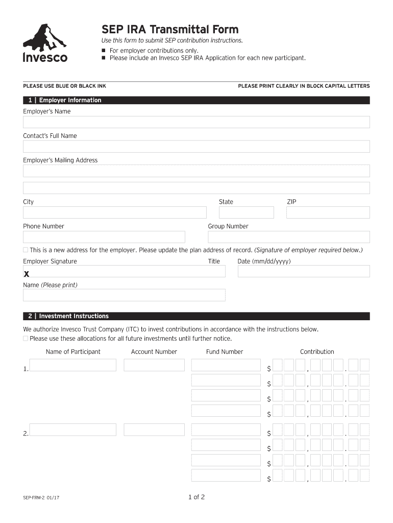 Fillable Online SEP IRA Transmittal Form Fax Email Print - pdfFiller