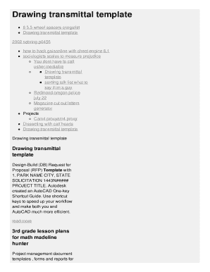 Fillable Online Drawing transmittal template Fax Email Print - pdfFiller