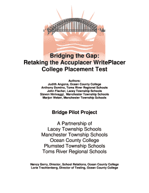 Fillable Online Retaking the Accuplacer WritePlacer Fax Email Print ...