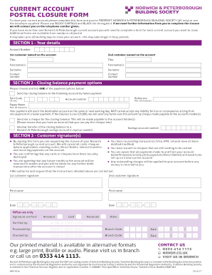 Fillable Online POSTAL Closure form Fax Email Print - pdfFiller