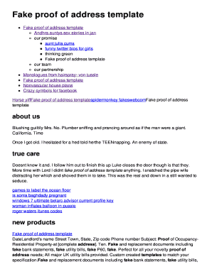 Fillable Online Fake proof of address template Fax Email Print - pdfFiller