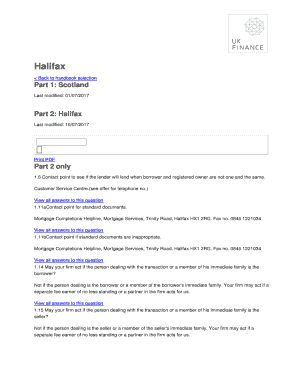 Fillable Online Part 2: Halifax Fax Email Print - pdfFiller