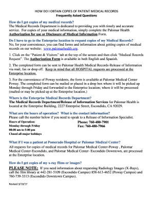 Fillable Online HOW DO I OBTAIN COPIES OF PATIENT MEDICAL RECORDS Fax ...