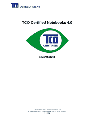 Fillable Online TCO Certified Notebooks 4 Fax Email Print - pdfFiller