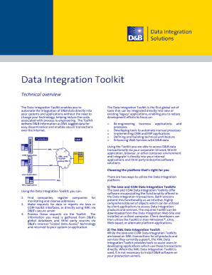 Fillable Online Data Integration Toolkit Fax Email Print - pdfFiller