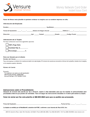 Fillable Online Instant Issue Card Fax Email Print - pdfFiller