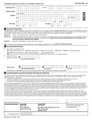 Fillable Online ROLLOVER FORM 280 Fax Email Print - pdfFiller