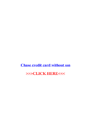 Fillable Online Chase credit card without ssn Fax Email Print - pdfFiller