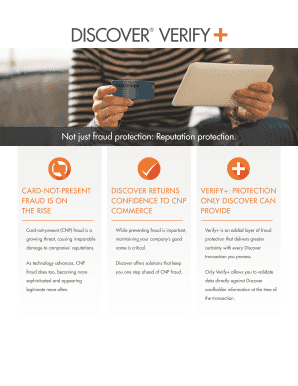 Fillable Online DISCOVER VERIFY Fax Email Print - pdfFiller