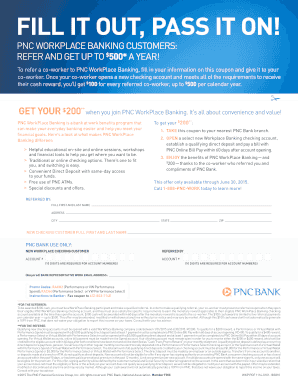 Fillable Online PNC WORKPLACE BANKING CUSTOMERS: Fax Email Print ...