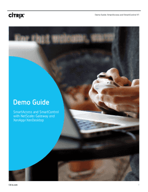 Fillable Online Demo Guide: SmartAccess and SmartControl V1 Fax Email Print - pdfFiller