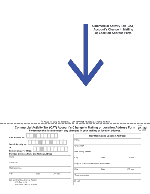 Fillable Online Commercial Activity Tax (CAT) Fax Email Print - pdfFiller