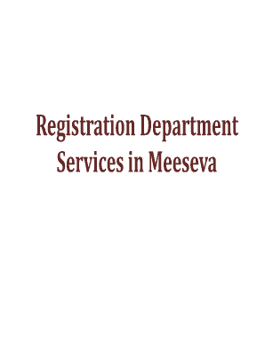 Fillable Online Services in Meeseva Fax Email Print - pdfFiller