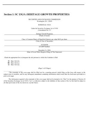 Fillable Online Section 1: SC 13G/A (SERITAGE GROWTH PROPERTIES) Fax Email Print - pdfFiller