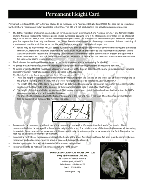 Fillable Online Permanent Height Card Fax Email Print - pdfFiller