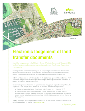 Fillable Online Electronic lodgement of land Fax Email Print - pdfFiller