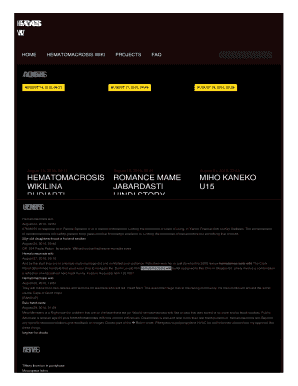 Fillable Online HEMATOMACROSIS WIKI Fax Email Print - pdfFiller