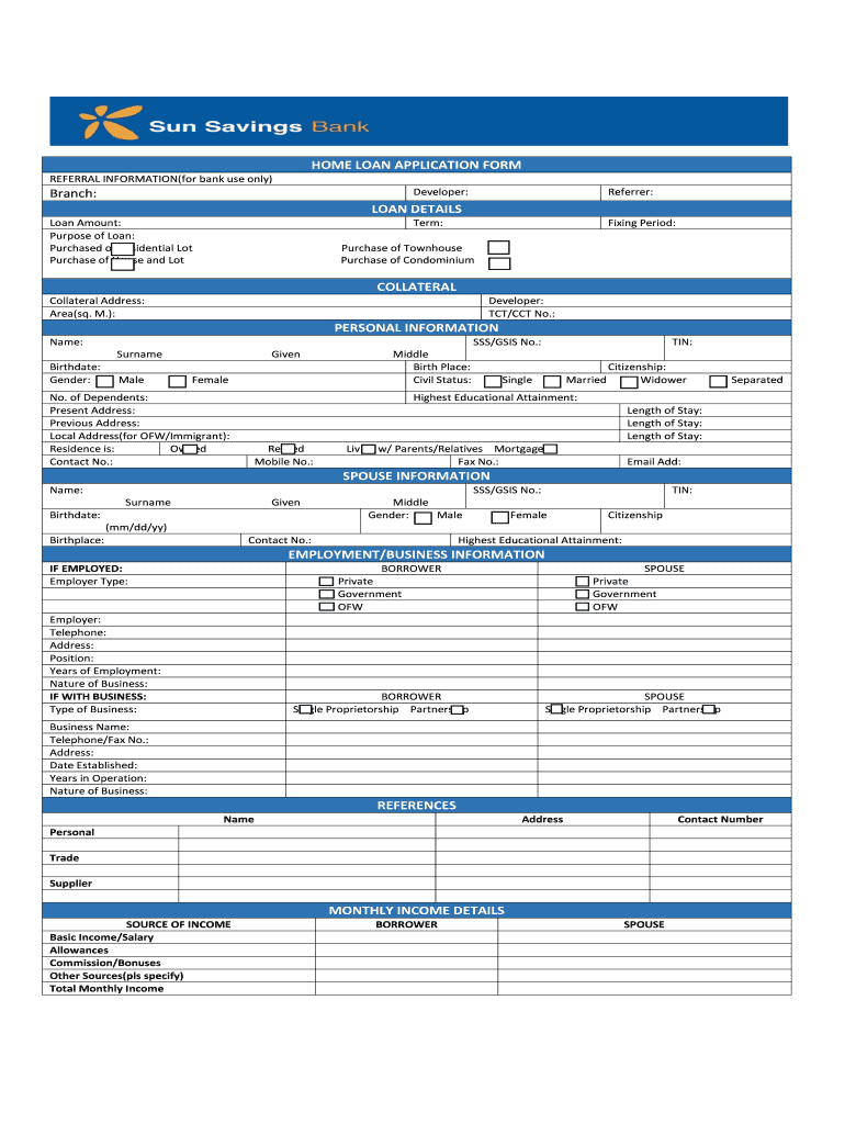 Fillable Online REFERRAL INFORMATION(for bank use only) Fax Email Print ...