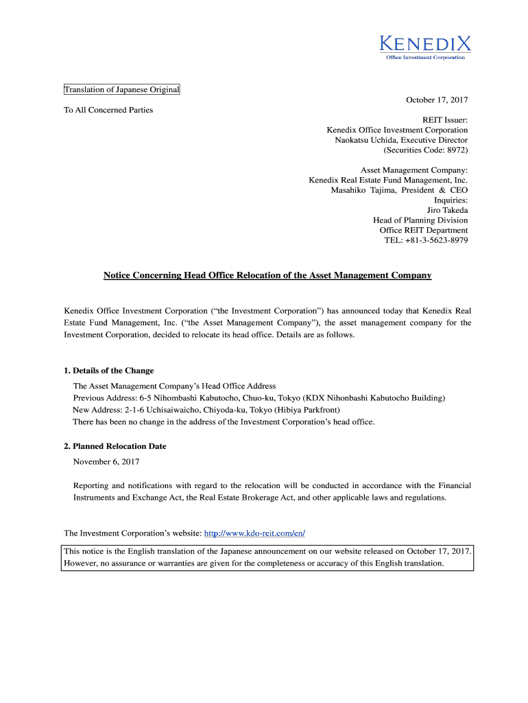 Fillable Online Naokatsu Uchida, Executive Director Fax Email Print ...