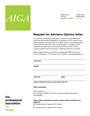 Fillable Online Request for Advisory Opinion letter Fax Email Print ...