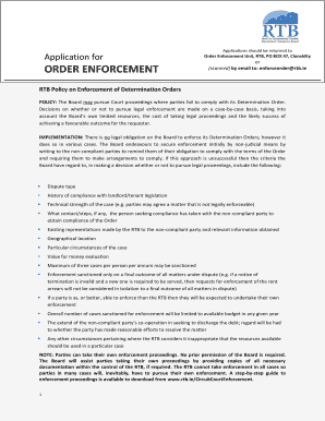 Fillable Online ORDER ENFORCEMENT Fax Email Print - pdfFiller