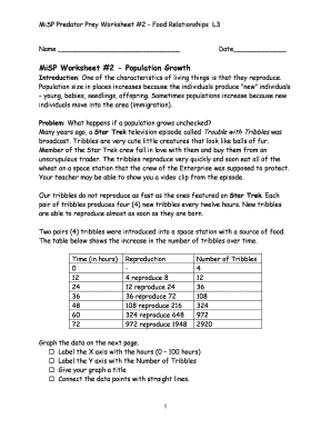Predator And Prey Worksheet