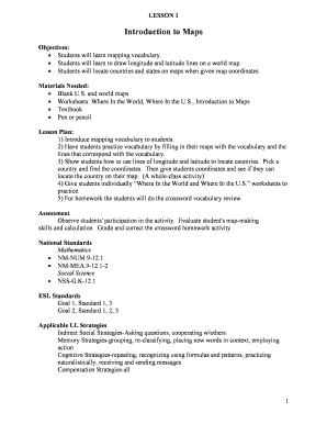Fillable Online Students will learn mapping vocabulary Fax Email Print ...