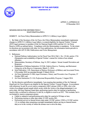 Fillable Online SUBJECT: Air Force Policy Memorandum to AFPD 51-5 ...