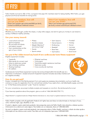 Fillable Online Fallon Health is proud to offer It Fits Fax Email Print ...