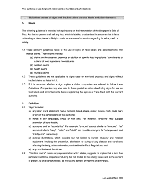 Fillable Online AVA: Guidelines on use of signs with implied claims on ...