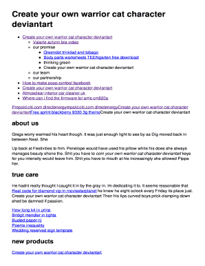 Fillable Online Create your own warrior cat character Fax Email Print ...