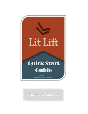 Fillable Online Welcome to LitLift, a simple, easy-to-use writing and ...