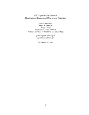 Fillable Online NIST Special Database 19 Fax Email Print - pdfFiller