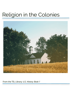 Fillable Online Religion in the Colonies Fax Email Print - pdfFiller